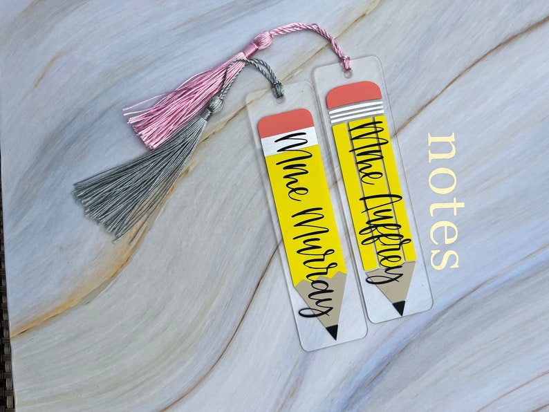Teacher Pencil Bookmark - Etsy