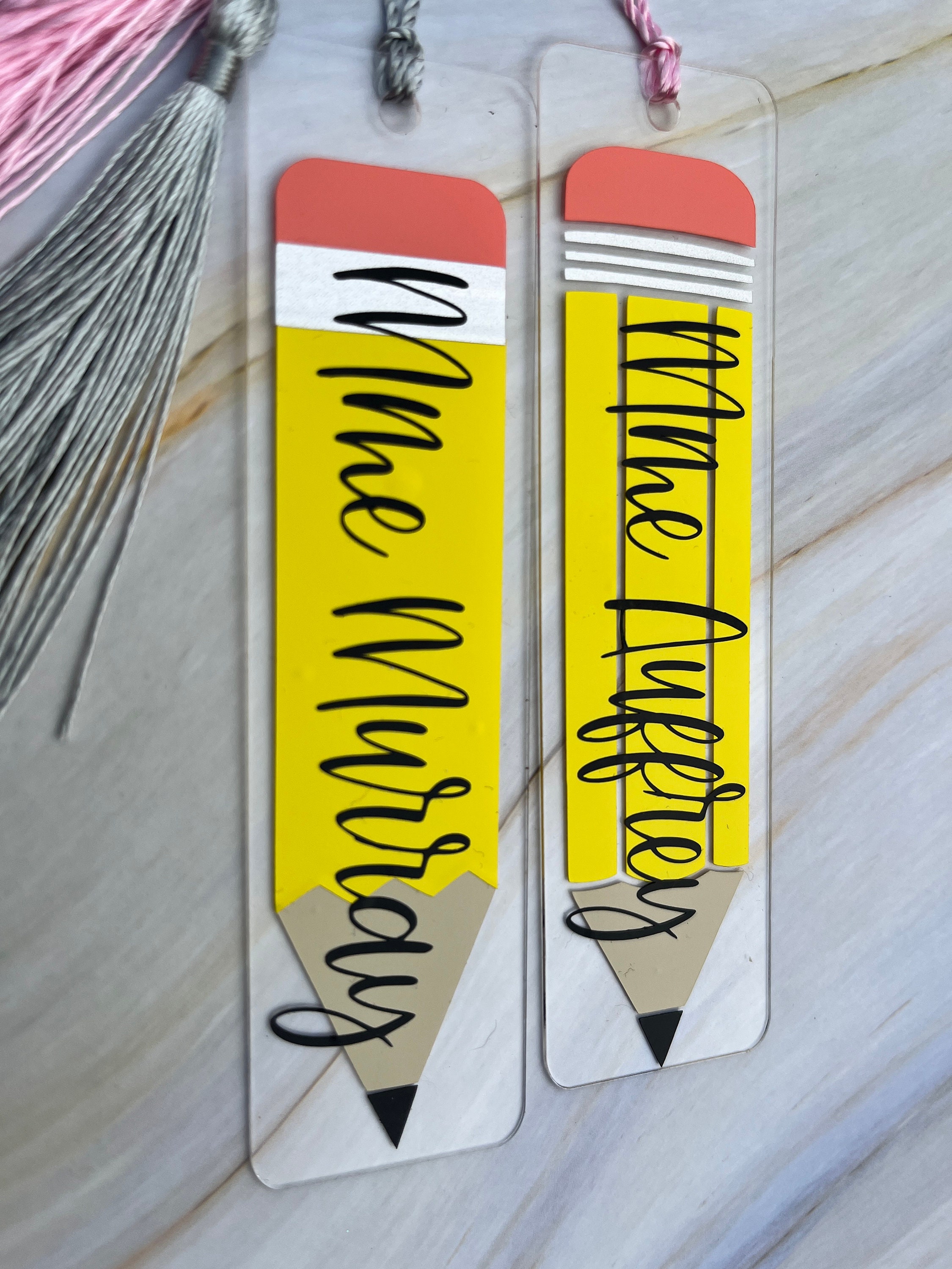 Teacher Pencil Bookmark - Etsy
