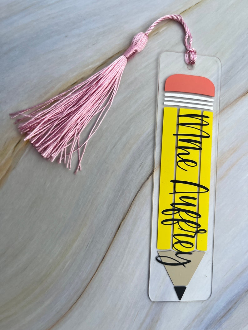 Teacher Pencil Bookmark - Etsy