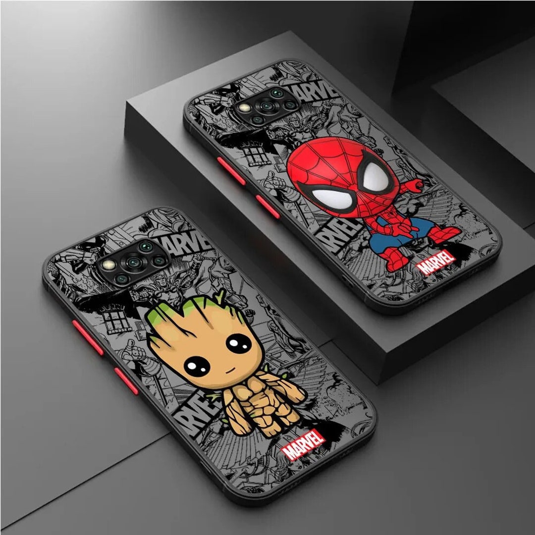 Cartoon Marvel Groot Spiderman Shockproof Phone iPhone Case - Etsy