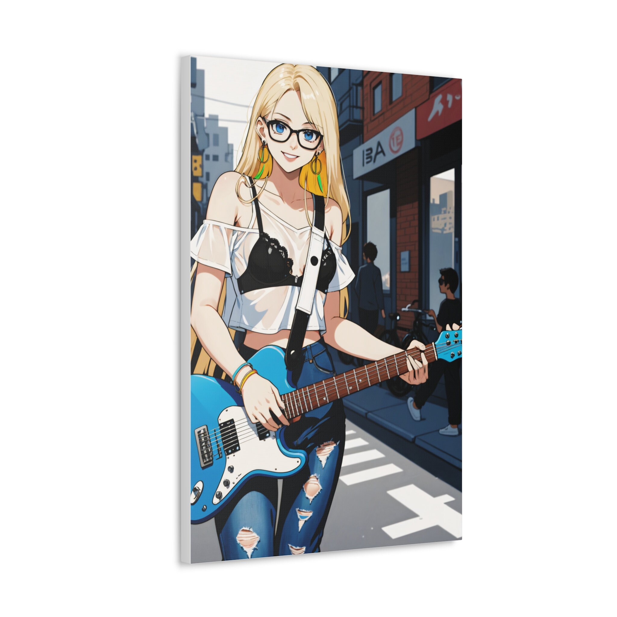 Manga Style Pop Art Print Wrapped Canvas Stretched on Wood Frame - Etsy