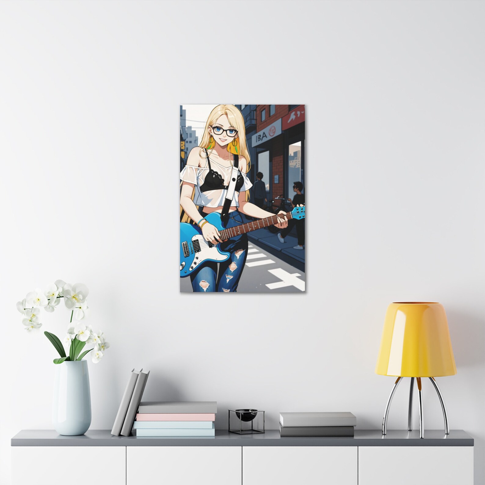 Manga Style Pop Art Print Wrapped Canvas Stretched on Wood Frame - Etsy