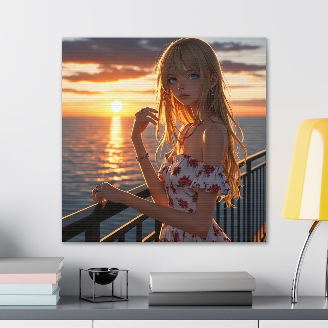 Manga Style Pop Art Print Wrapped Canvas Stretched on Wood Frame - Etsy