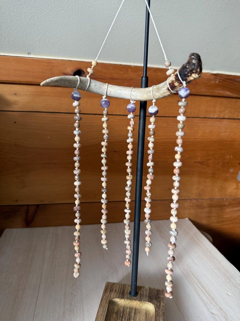 Antler Suncatcher With Fossil Coral Beading - Etsy