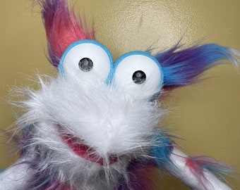 Purple Monster Troll: A Furry Monster Finger Puppet by Puppet Arts ...