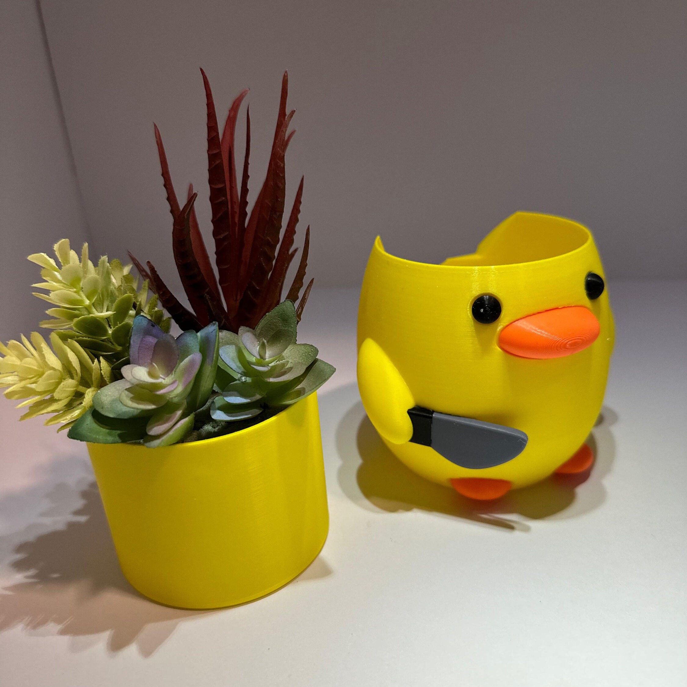 3D Printed Pots, Indoor Planters, Drainage, Chicken With Knife Planter ...