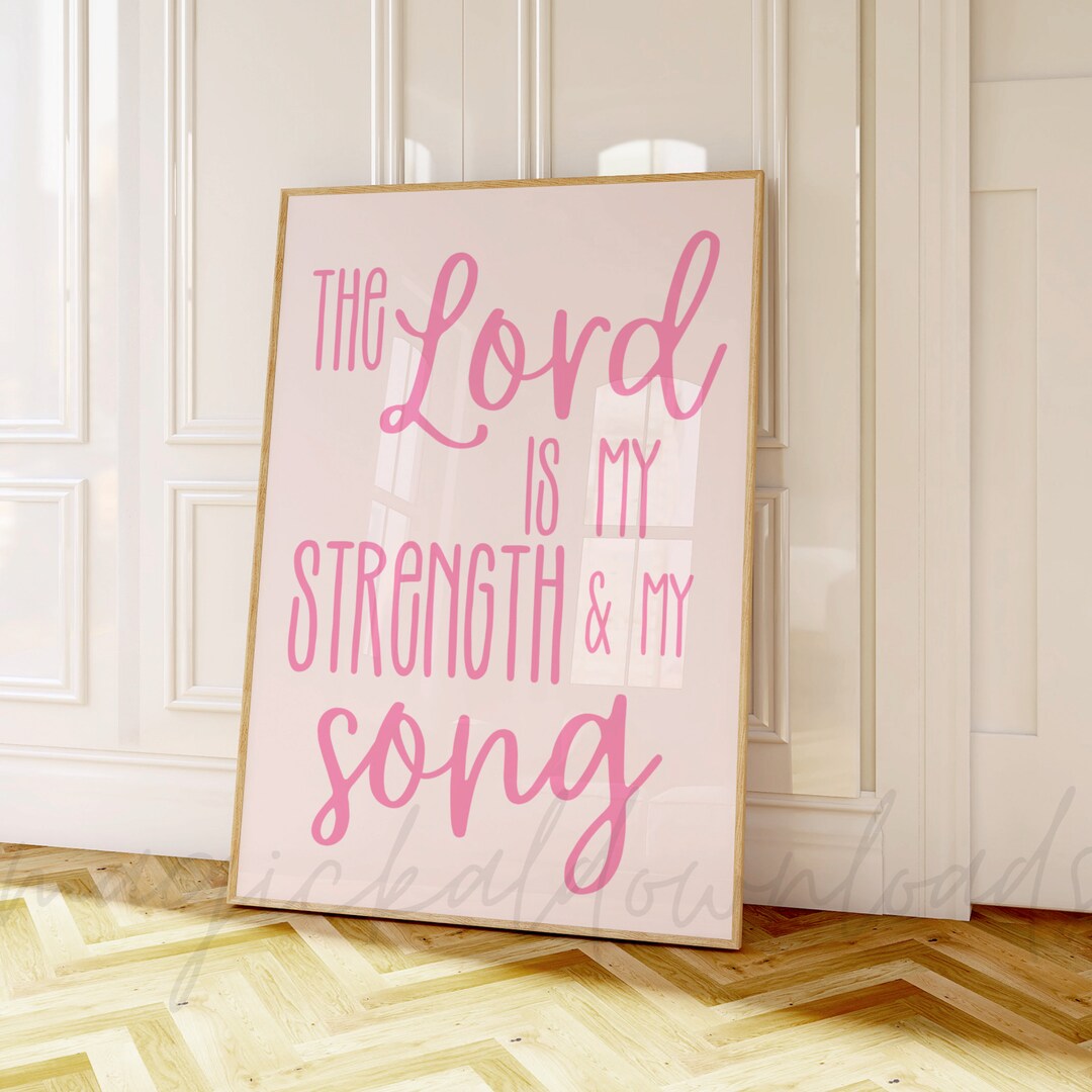 Preppy Pink Christian Printable Wall Art Bible Verse Scripture Dorm ...
