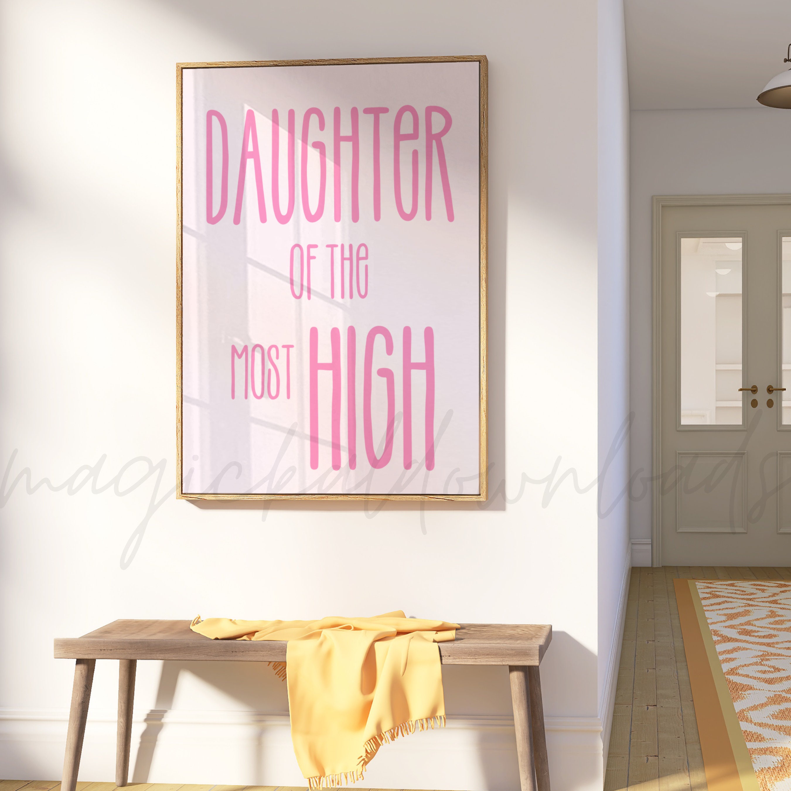 Pink Christian Printable Wall Art Christian Girl Dorm Room Wall Art ...