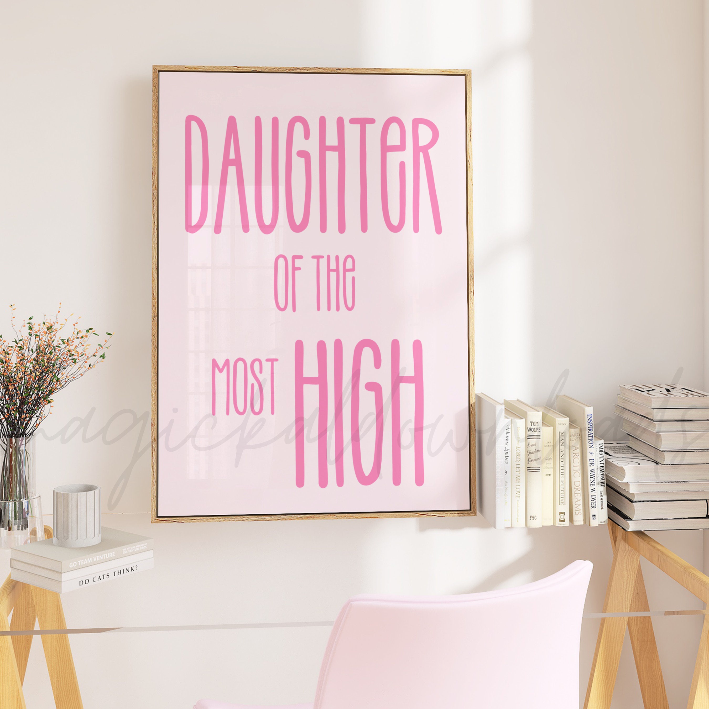 Pink Christian Printable Wall Art Christian Girl Dorm Room Wall Art ...