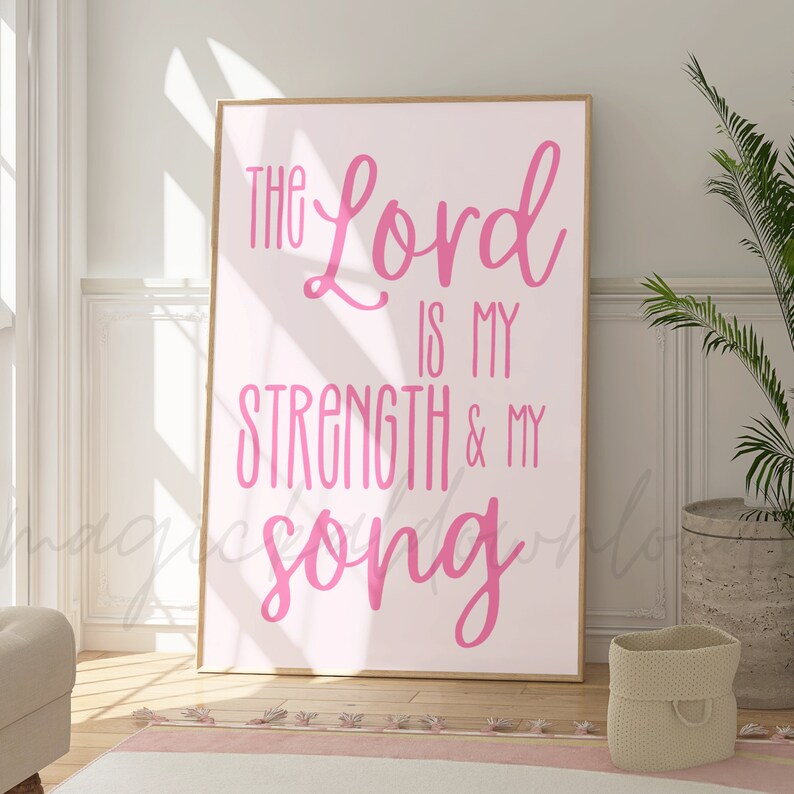 Preppy Pink Christian Printable Wall Art Bible Verse Scripture Dorm ...