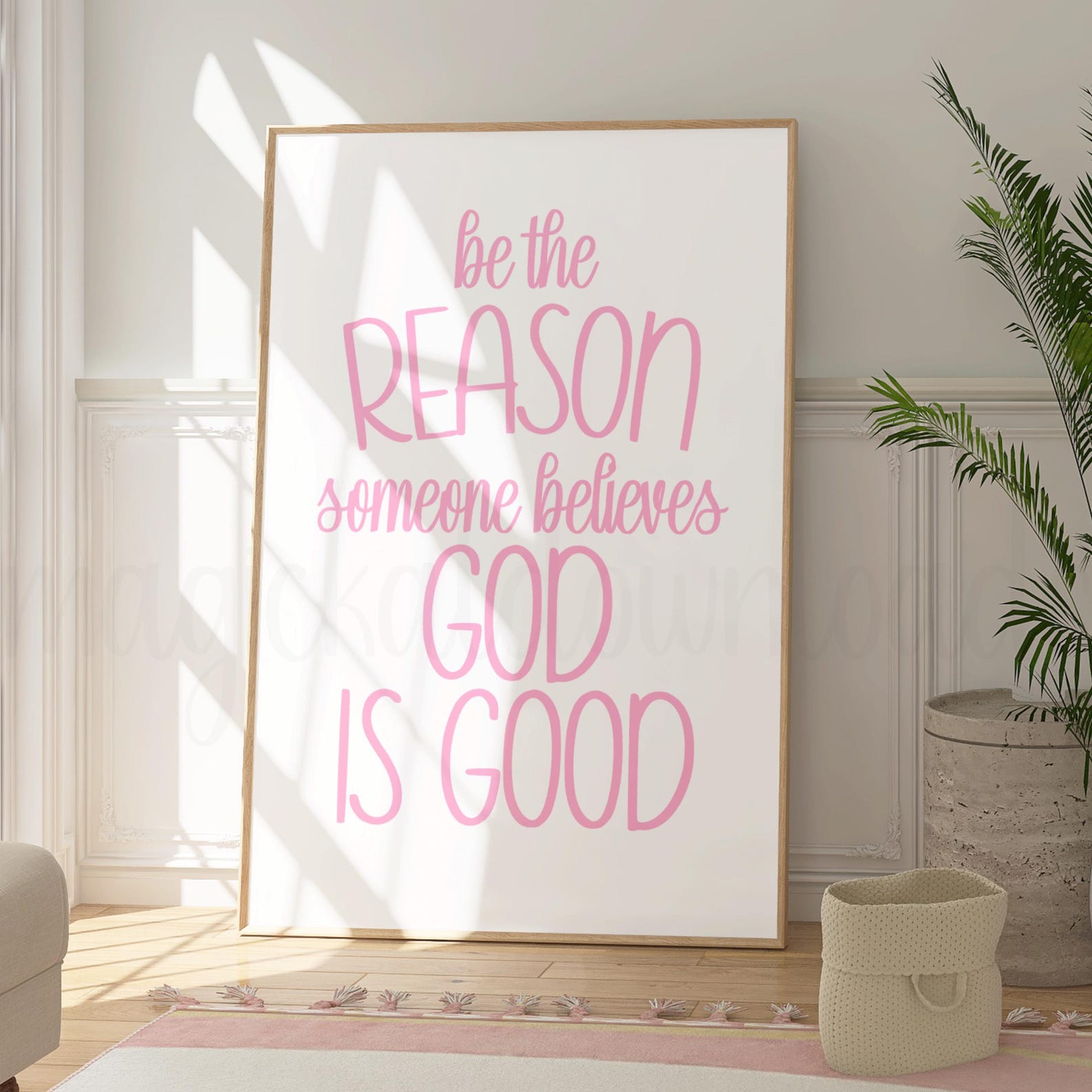 Preppy Christian Printable Wall Art, Bible Verse Dorm Room Print ...