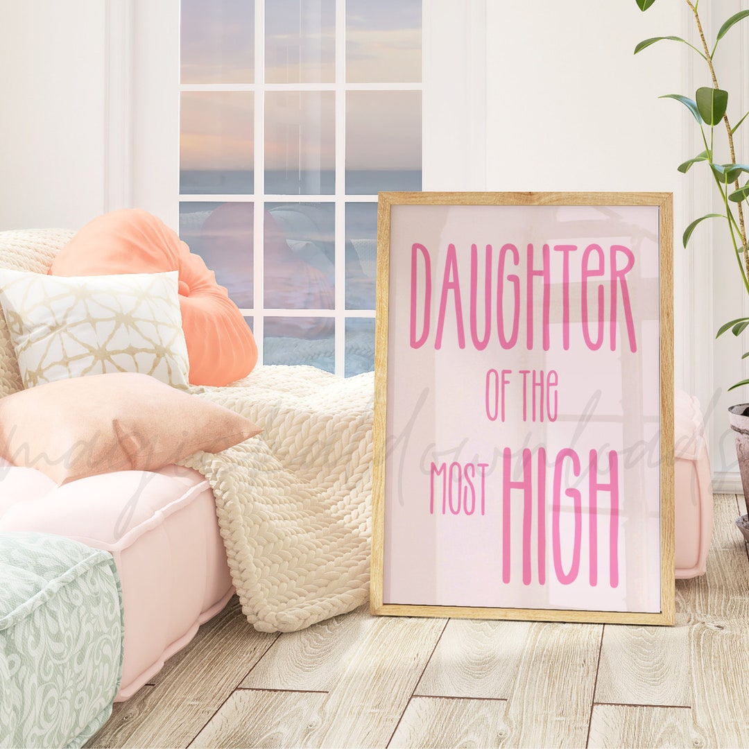 Pink Christian Printable Wall Art Christian Girl Dorm Room Wall Art ...