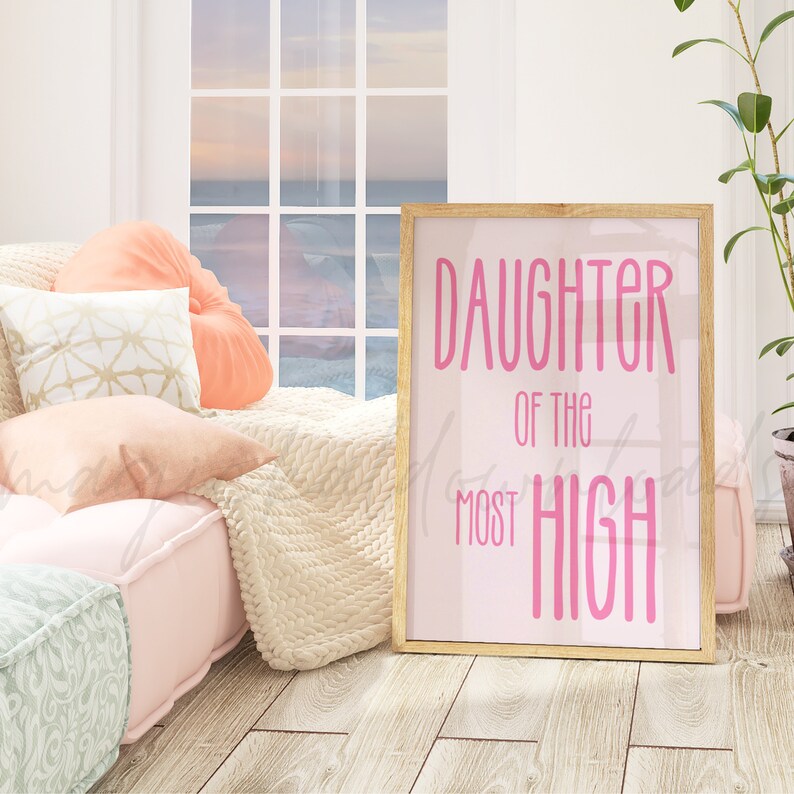 Pink Christian Printable Wall Art Christian Girl Dorm Room Wall Art ...