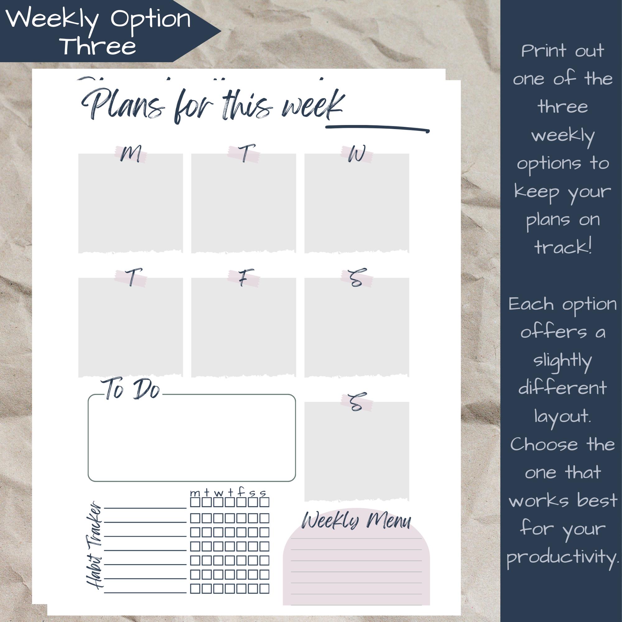 Customizable Printable Planner | Weekly & Daily Layouts | Instant ...