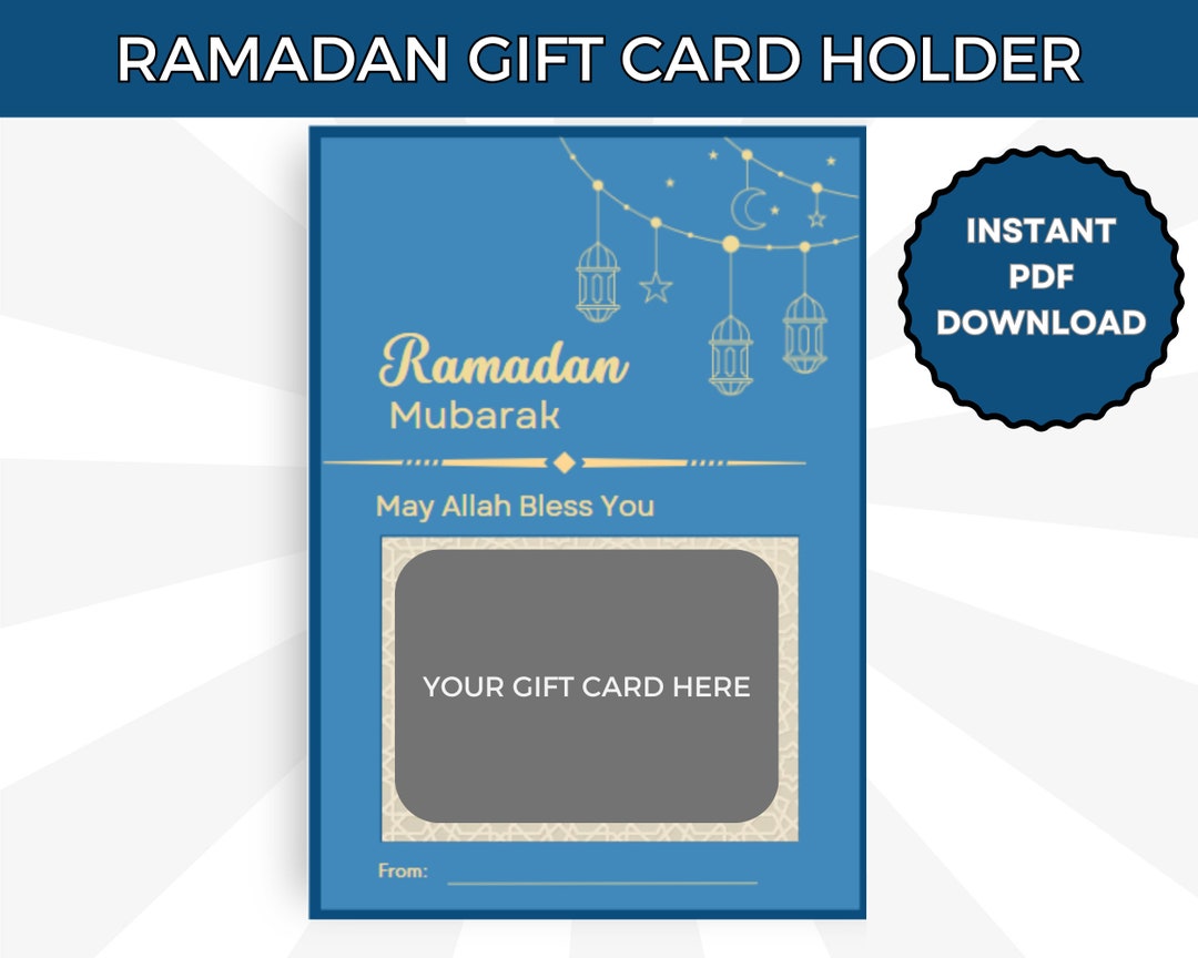 Printable Ramadan Gift Card Holder Card for Eid Favors Iftar Gift ...