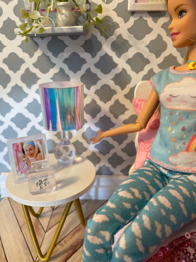 Barbie Movie Inspired Doll Lamp 1/6 Scale Miniature - Etsy