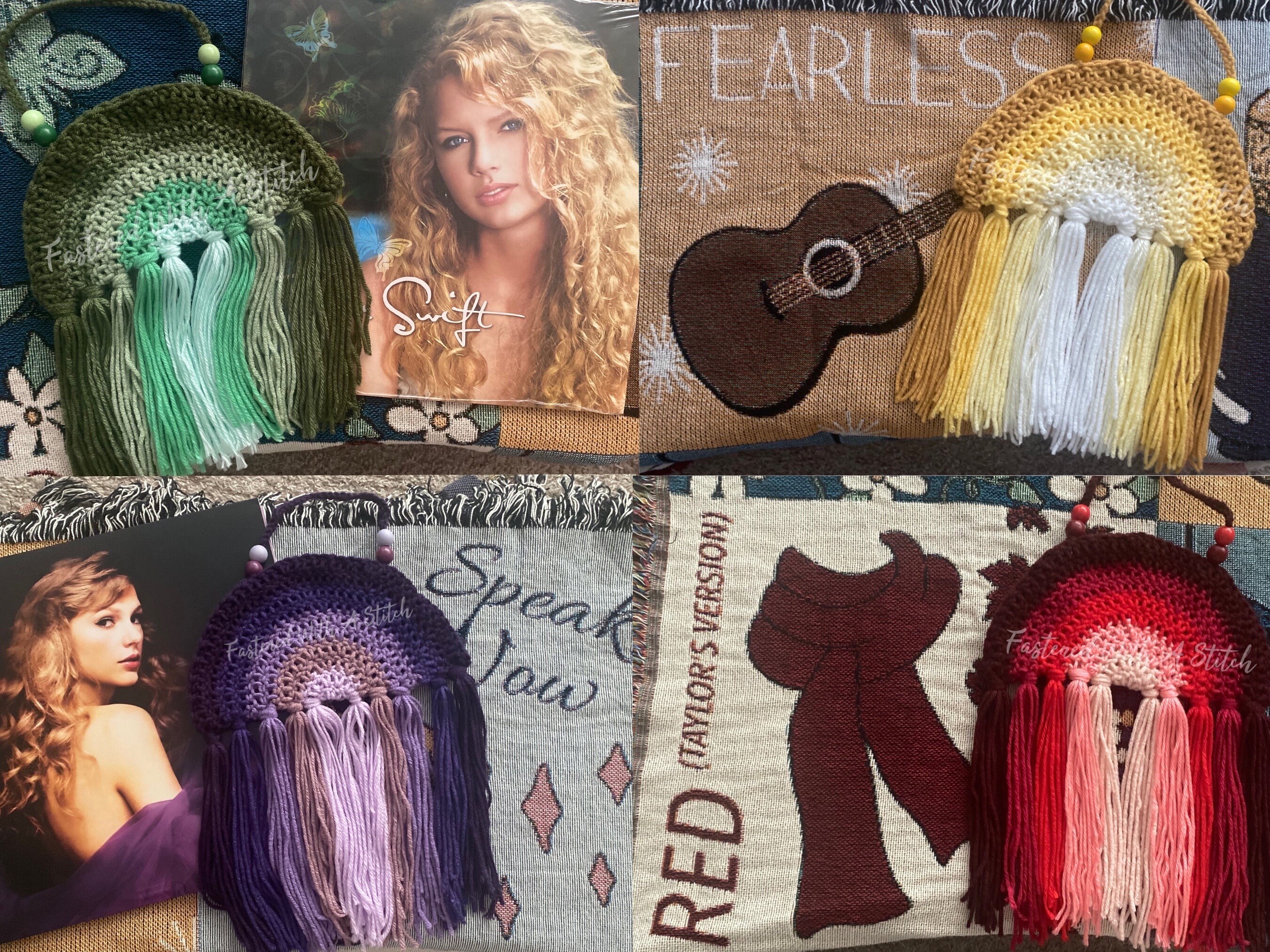 Taylor Swift Albums Inspired Ombré Rainbow Wall Hangings Subtle Swiftie ...