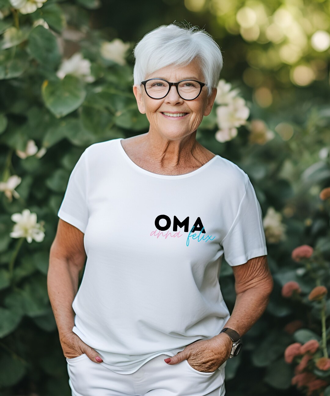 Grandma Granny Basic Shirt Personalized Name Child Grandchild Custom ...