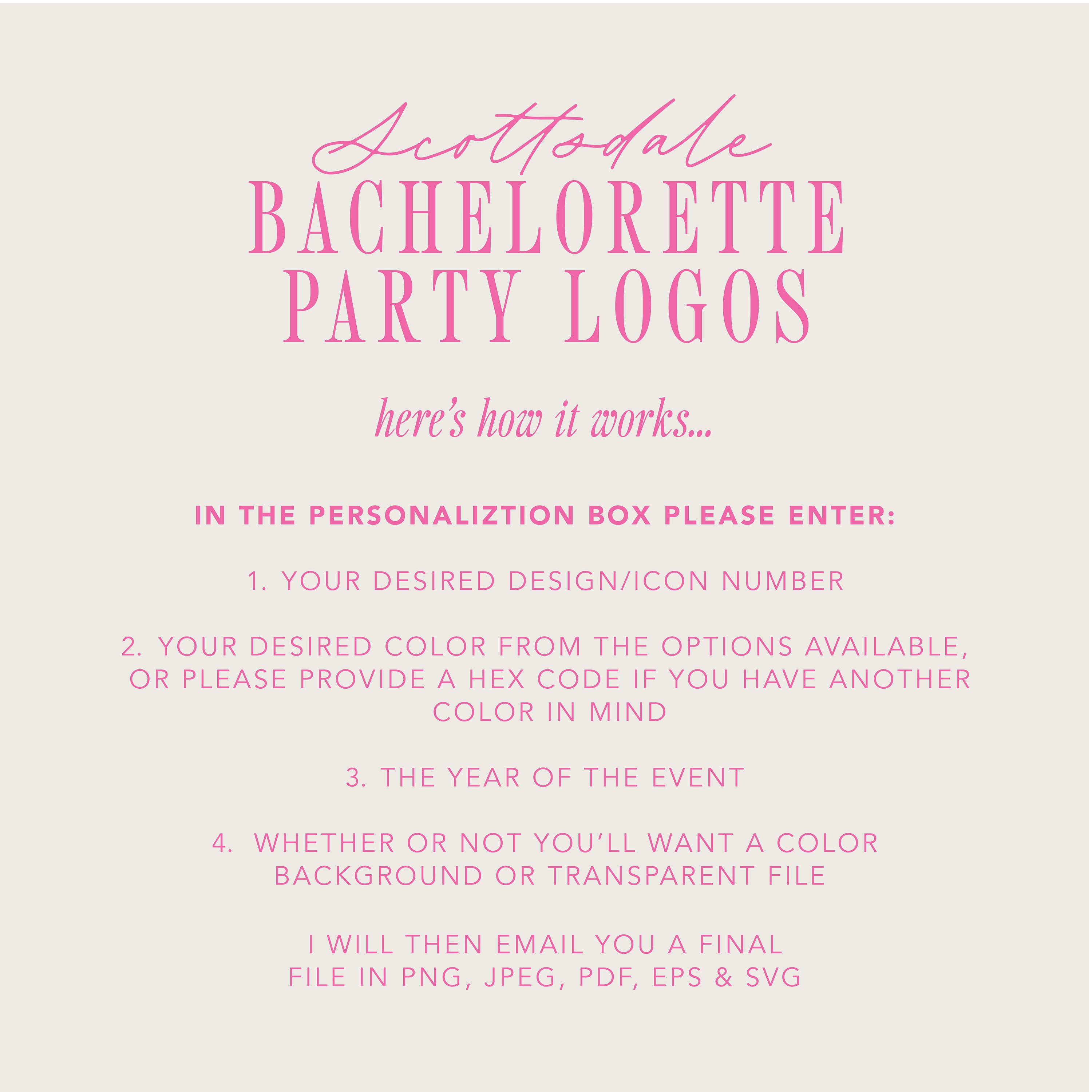 Custom Bachelorette Logo Scottsdale Bachelorette Bachelorette Party SVG ...