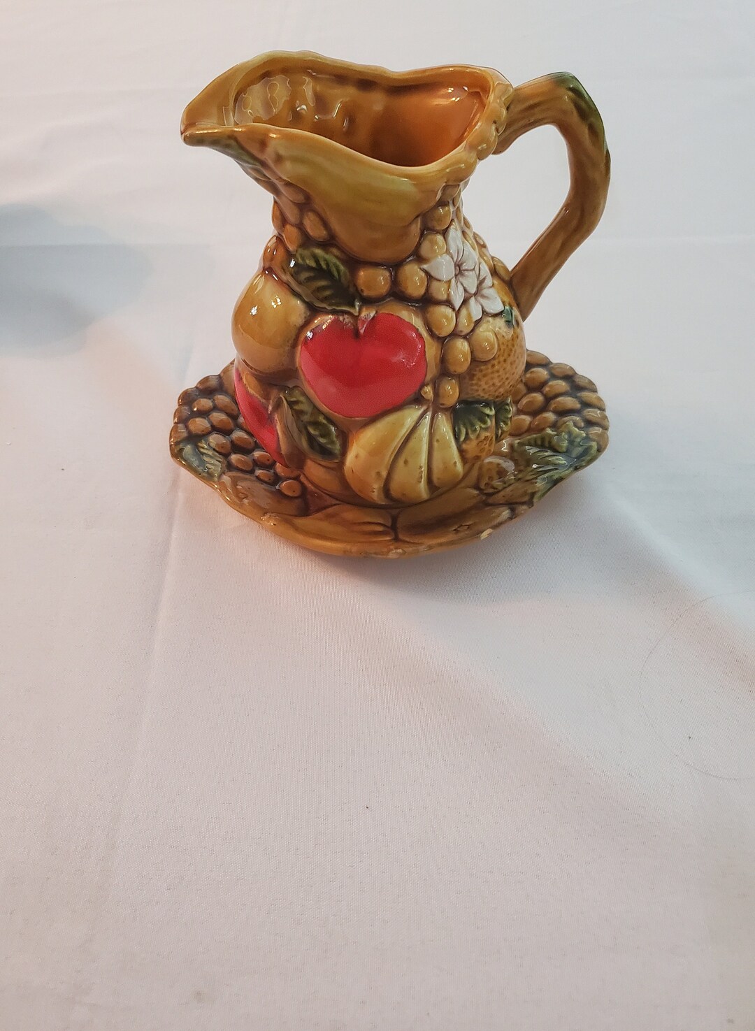 Vintage ARDCO Fine Quality Dallas Japan Fruit Harvest Pitcher and Plate ...