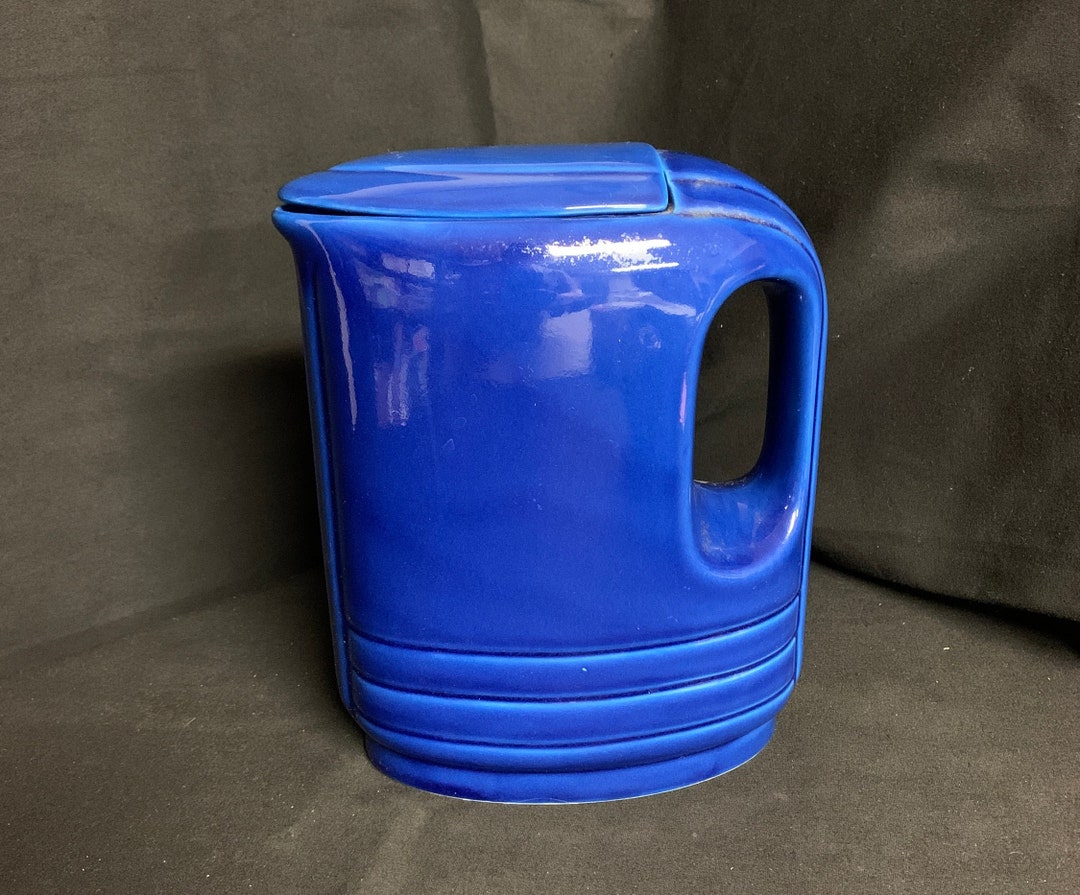 Vintage Hall Refrigerator Pitcher With Lid. Cobalt Blue. 1930-40s Era ...