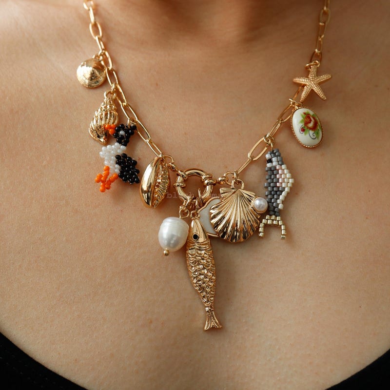 Mixed Seashell Charms - Etsy