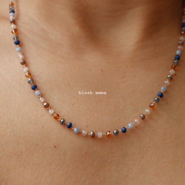 Boho Beaded Necklace - Etsy