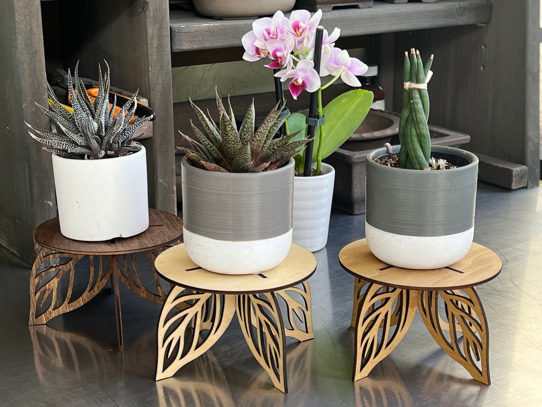 Indoor Desktop Plant Stand, Leaf Design Plant Stand, Plant Stand for ...