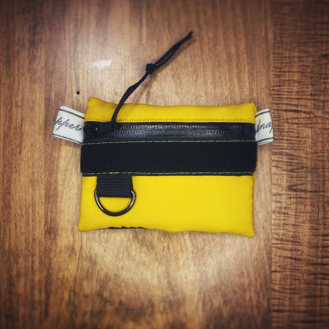 EDC Yellow Duck Canvas Zippered Pouch, Tattoo Kat Screen Printed, Duck ...