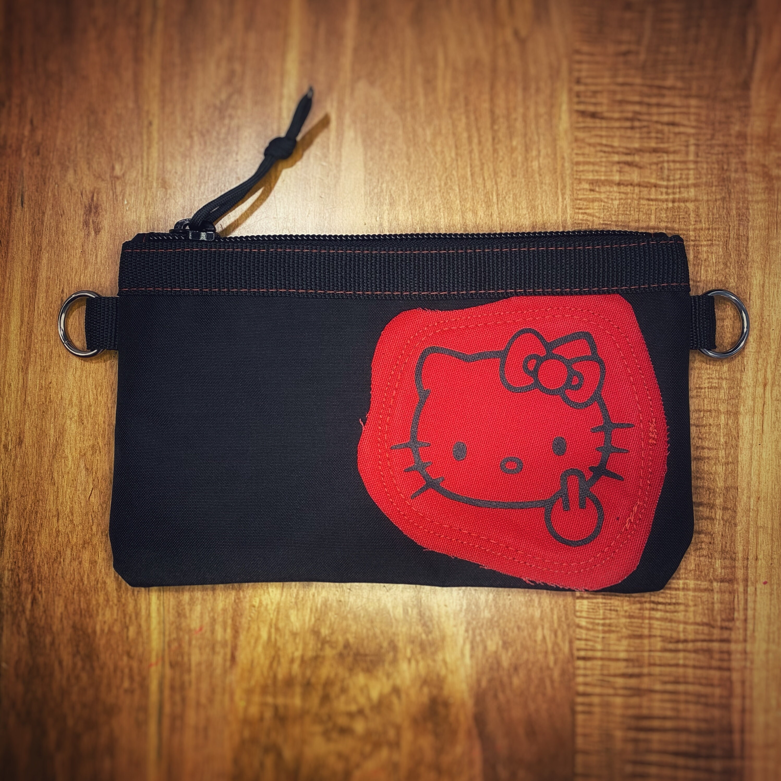 Hello Kitty Screen Printed Duck Canvas Bag, Red Duck Canvas Applique ...