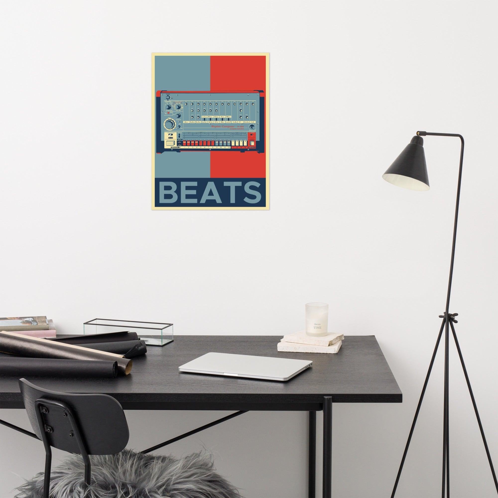 Beats Poster, Roland TR 808, Drum Machine, DJ Poster, Old School Music ...