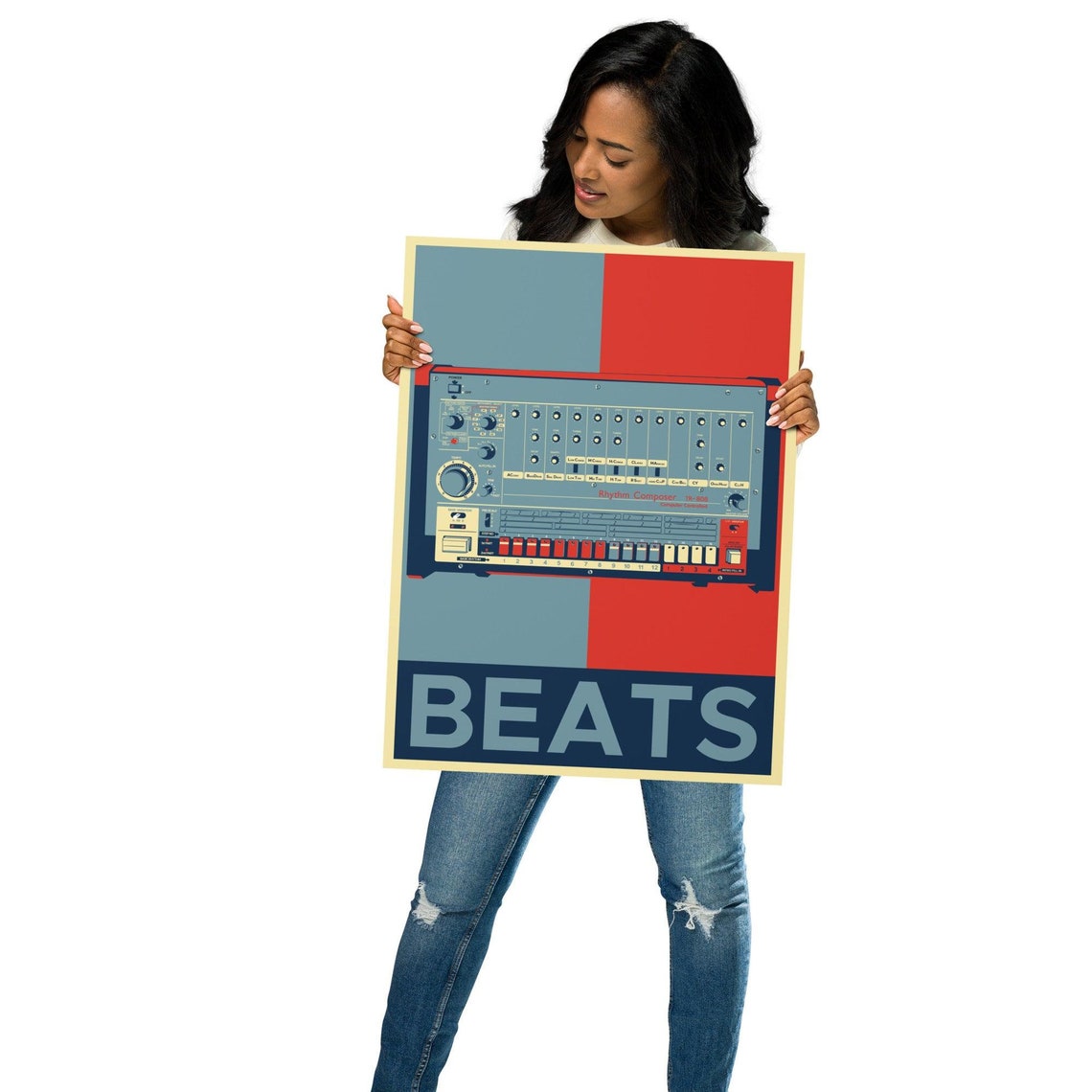 Beats Poster, Roland TR 808, Drum Machine, DJ Poster, Old School Music ...