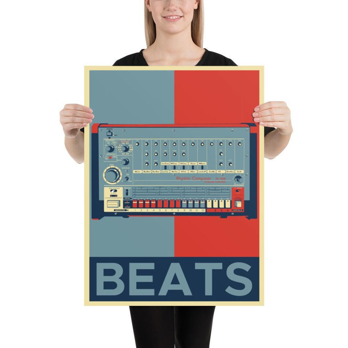 Beats Poster, Roland TR 808, Drum Machine, DJ Poster, Old School Music ...