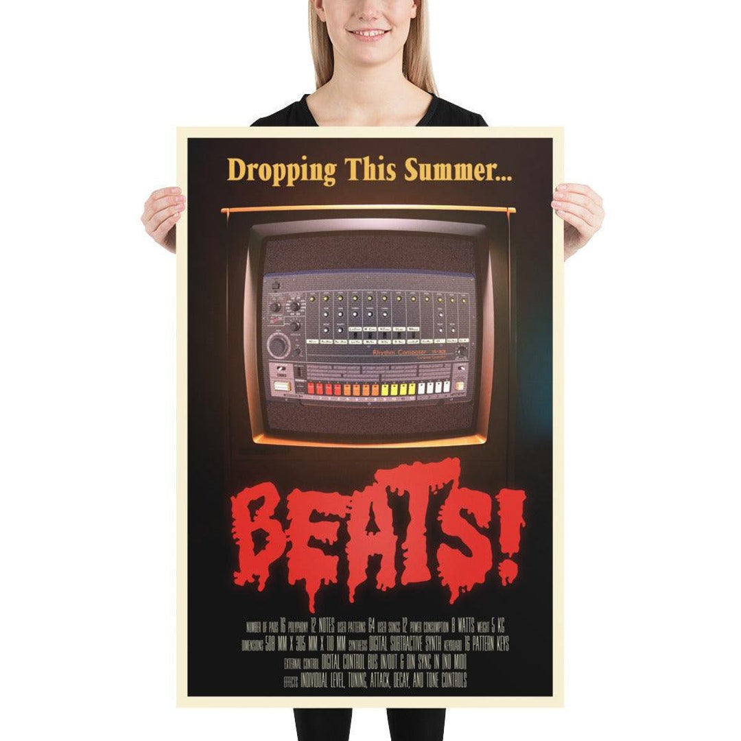 Beats Roland TR808 Horror Movie Poster, Roland TR-808 Prints - Etsy