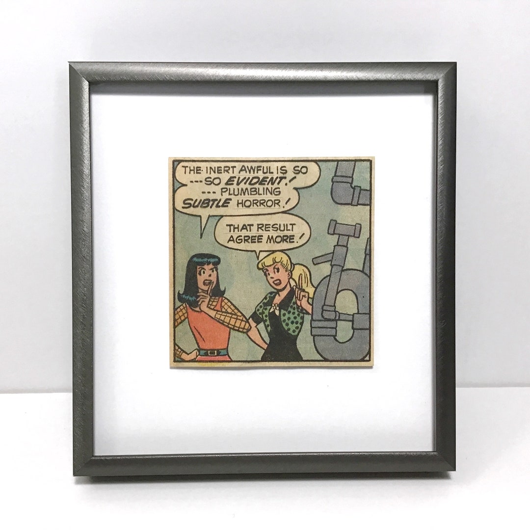 Original Framed Collage - Plumbing Awful - Vintage Archie Comic ...