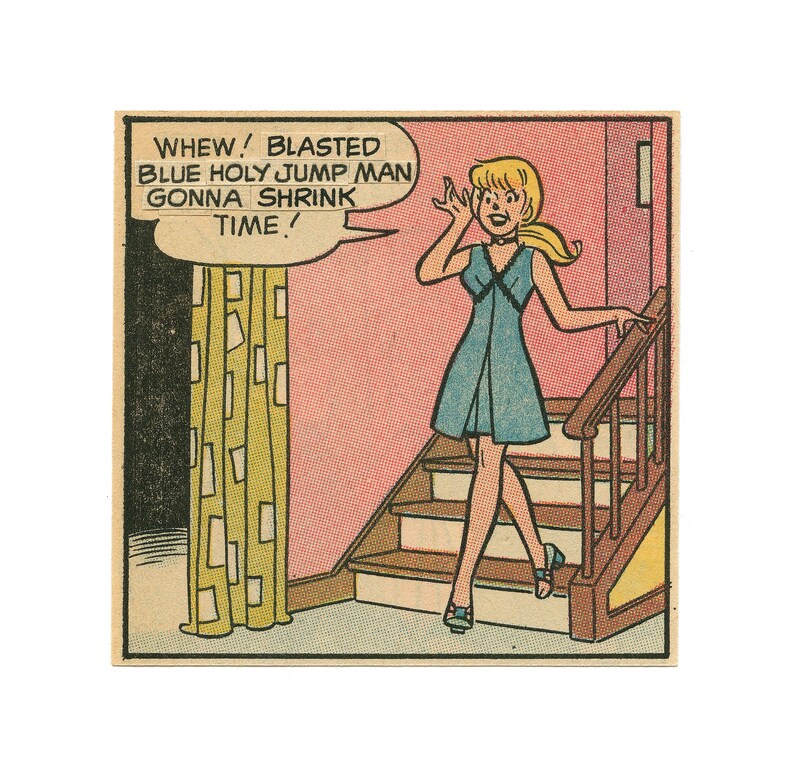 Original Collage Art Jump Man Vintage Archie Comics, Altered Text ...