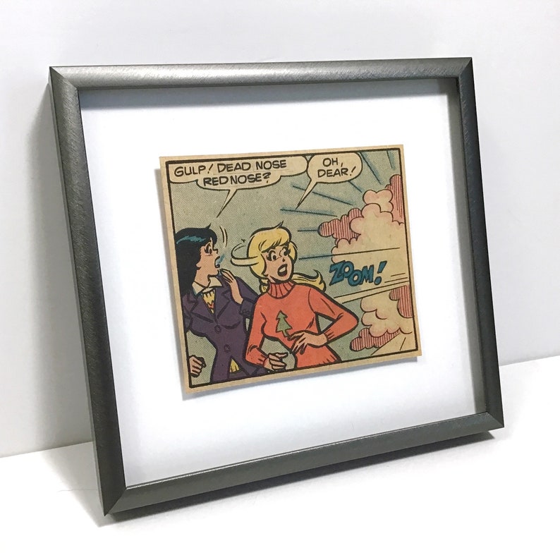 Dead Nose Red Nose Original Framed Christmas Collage Art, Vintage ...