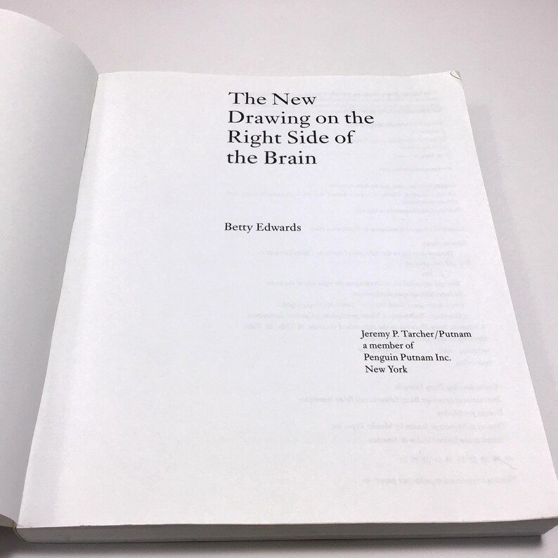 The New Drawing on the Right Side of the Brain - Betty Edwards - 2nd ...