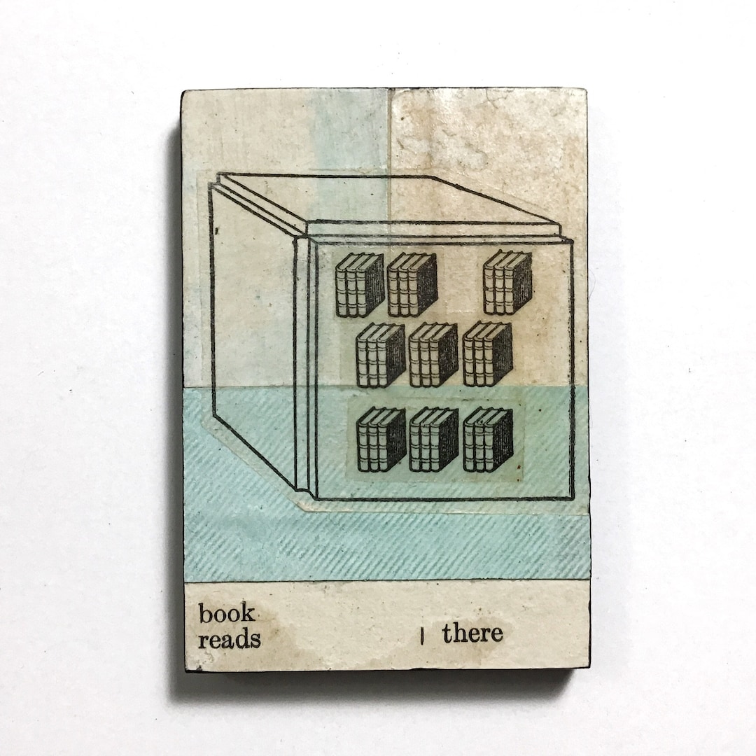 House of Books Unique Collage Fridge Magnet Charming Kitchen Decor ...