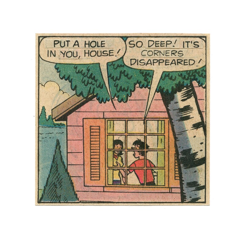 Original Framed Collage Art - Corners Disappeared - Vintage Archie ...