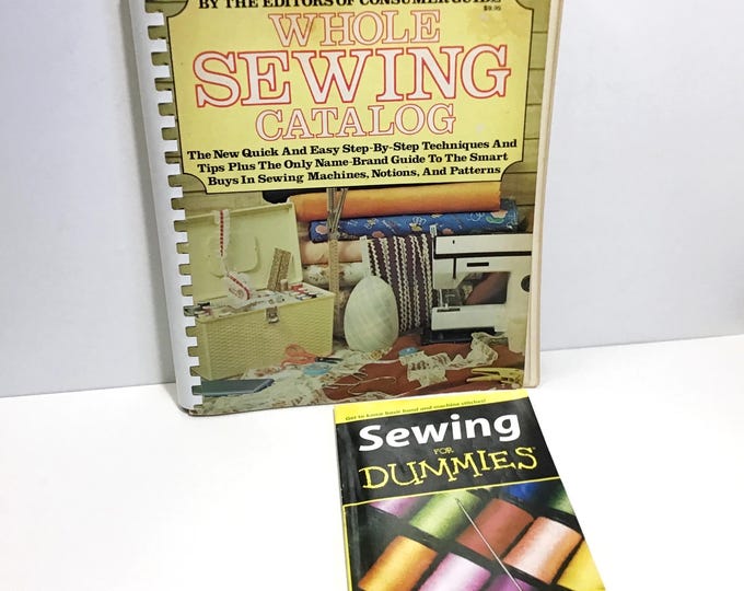 2 Vintage Sewing Books - Whole Sewing Catalog / Sewing for Dummies - SC ...