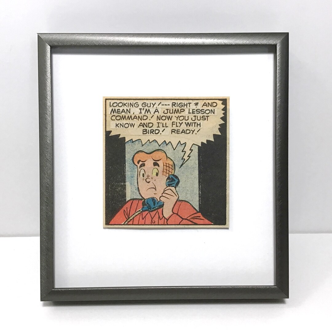 Original Framed Collage Art - Bird Fly - Vintage Archie Comics, Altered ...