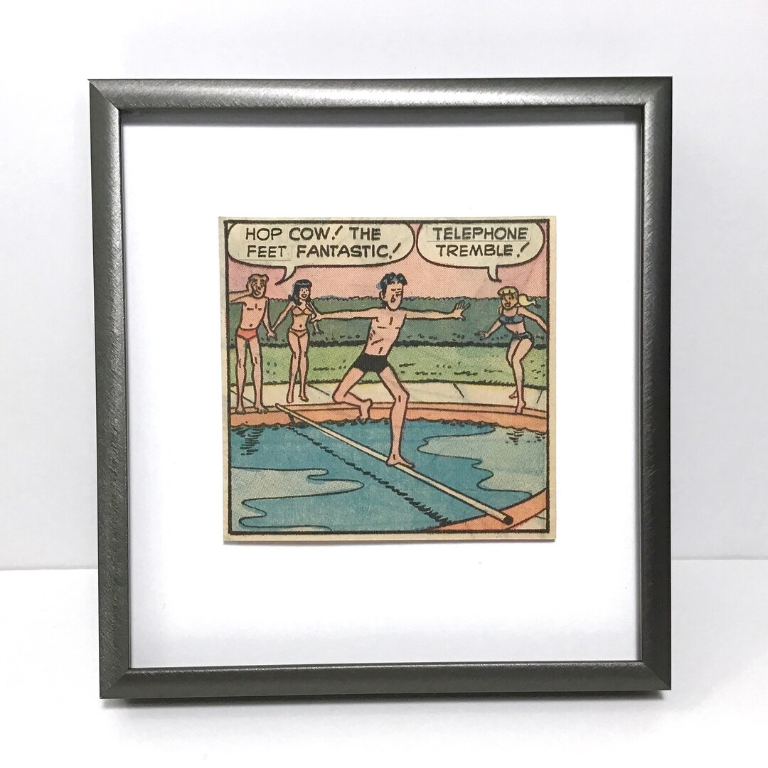 Telephone Tremble Original Framed Collage Art Vintage Archie Comic ...