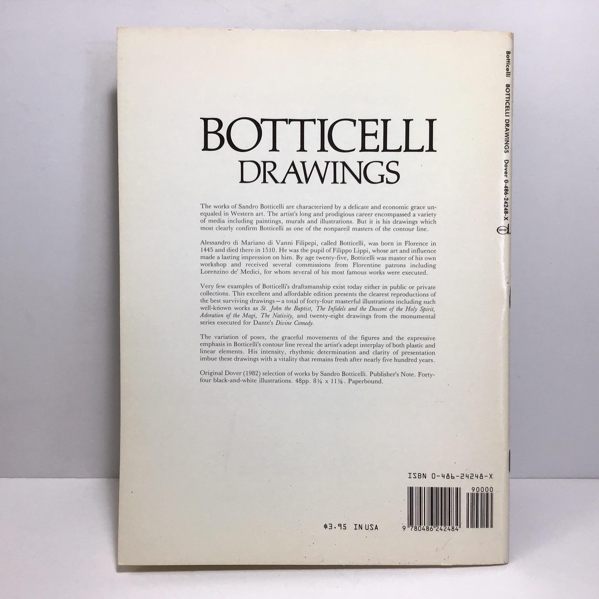 Botticelli Drawings: 44 Works - Vintage 1982 PB Book - Dover ...