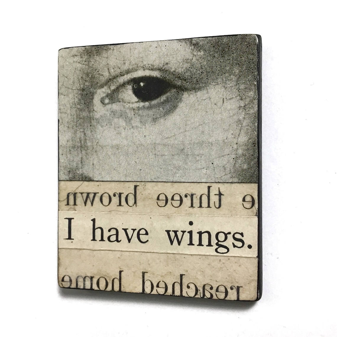 I Have Wings Unique Collage Fridge Magnet Vintage Eyes, Mysterious ...