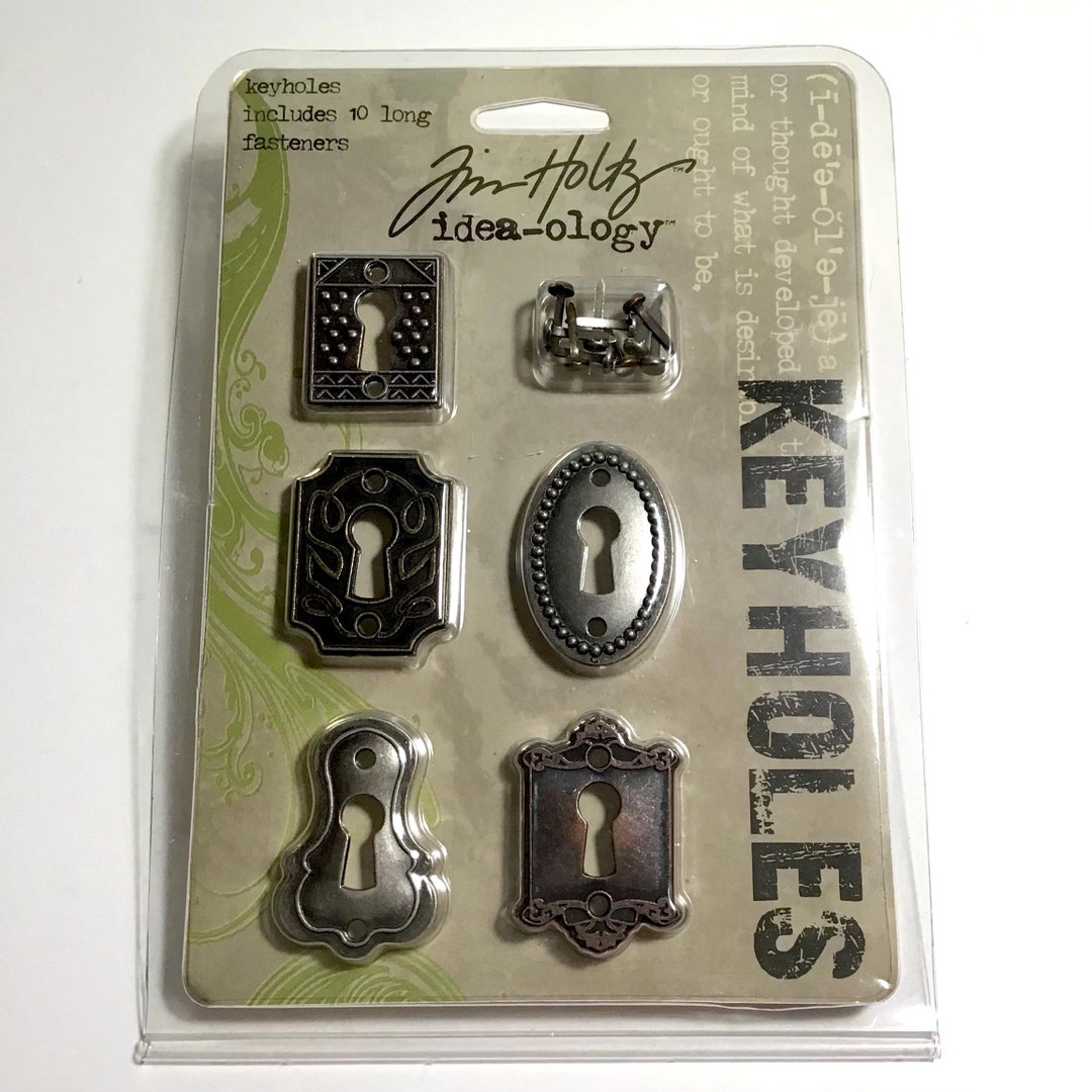 Keyholes by Tim Holtz Idea-ology Set of 5 Decorative Metal Keyhole ...