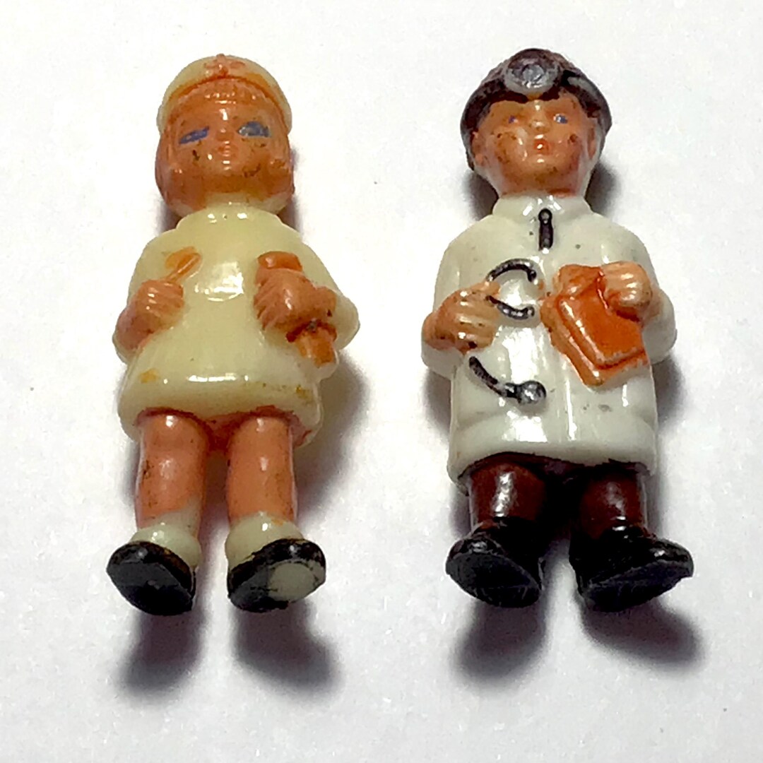 Vintage Mini Nurse & Doctor Cake Toppers - Retro Medical Professional ...