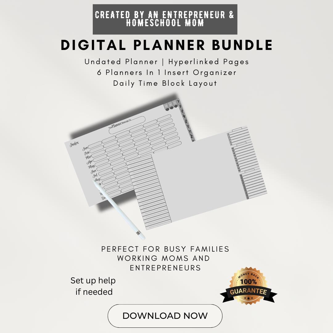 Working Mom Planner 6 in 1 All-in-one Planner Daily Planner Hourly Time ...