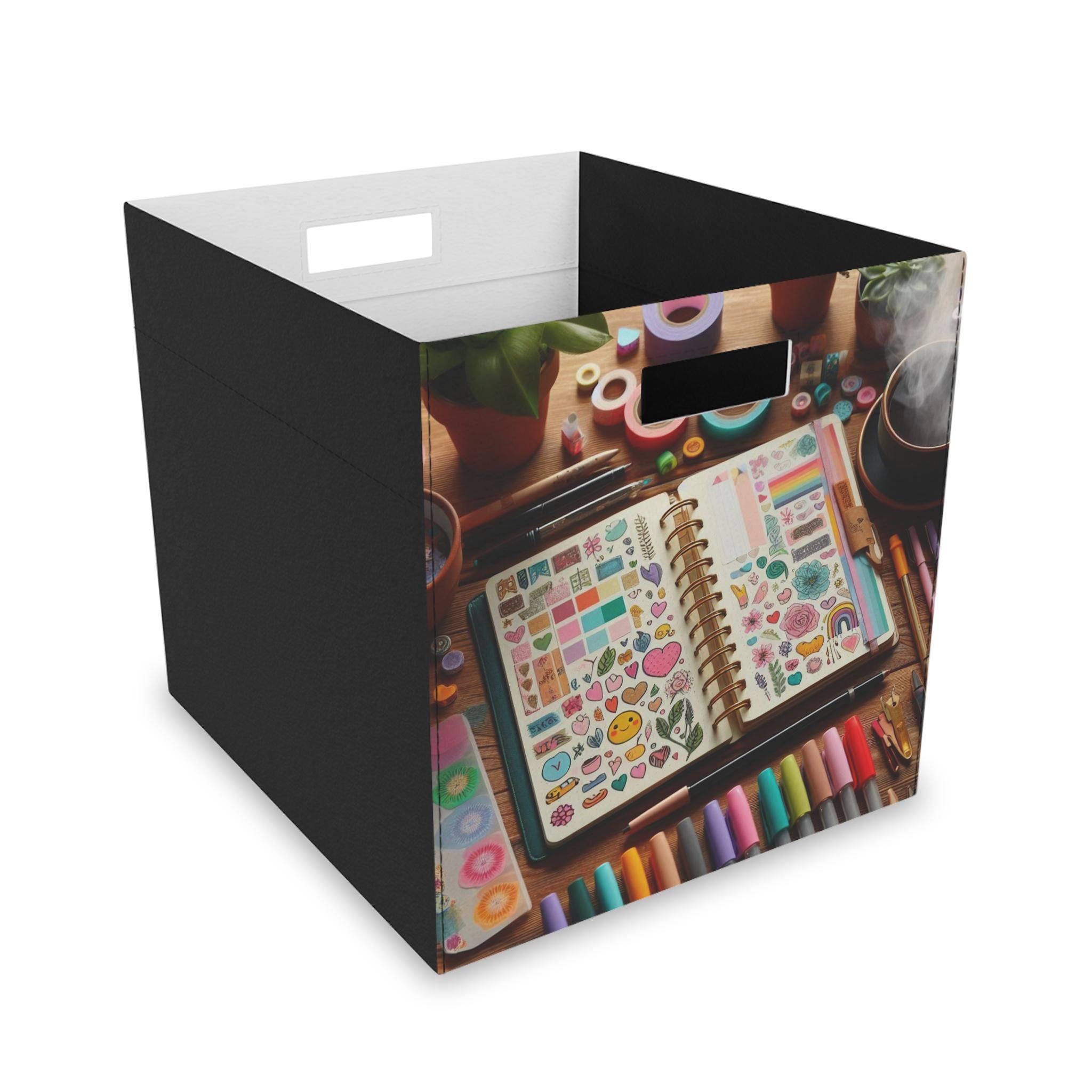 Felt Planner Sticker Storage Box: Washi Tape Organizer (14.5 X 13 In ...