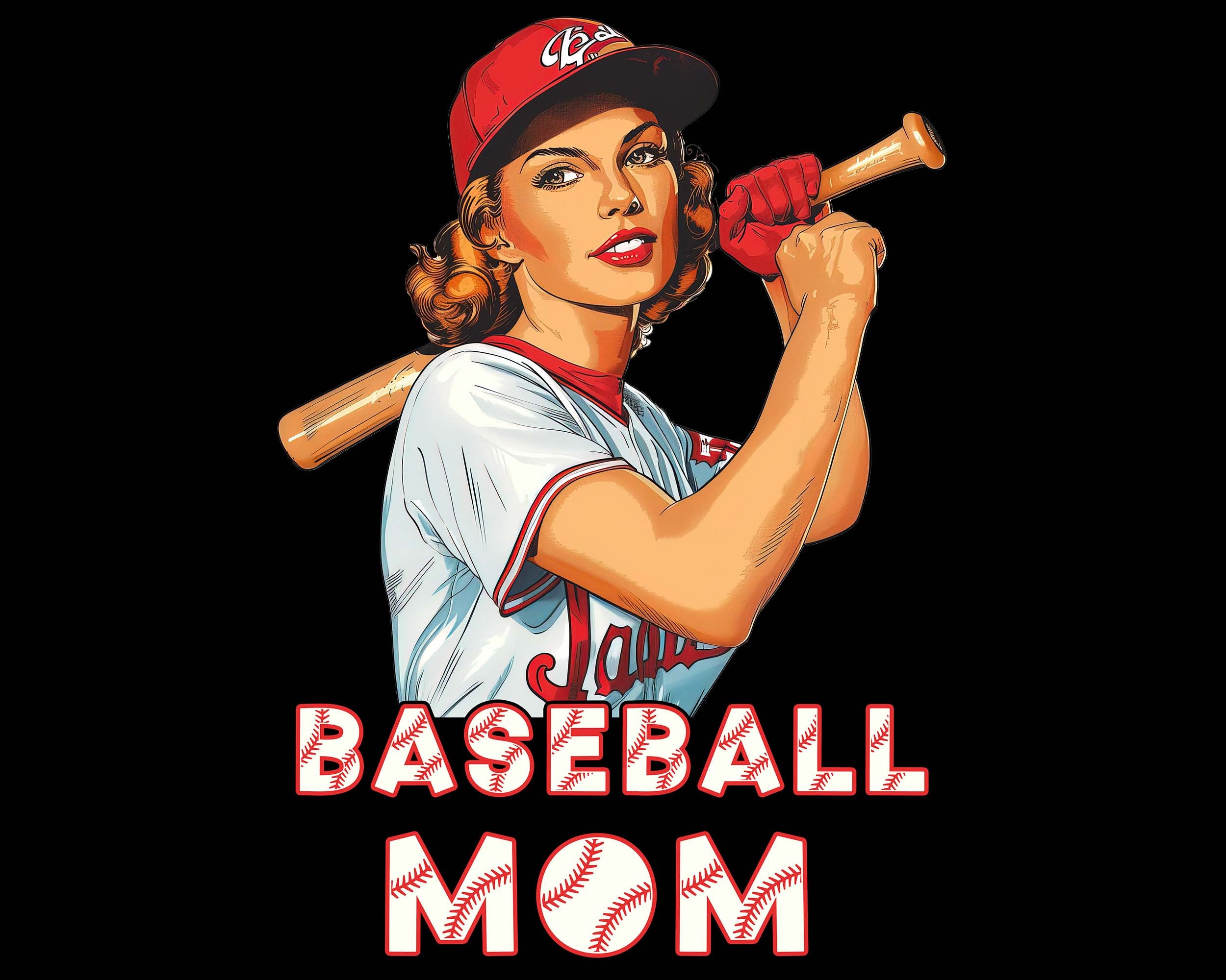 Baseball Mom PNG File | Baseball Mama PNG | Retro Baseball PNG ...